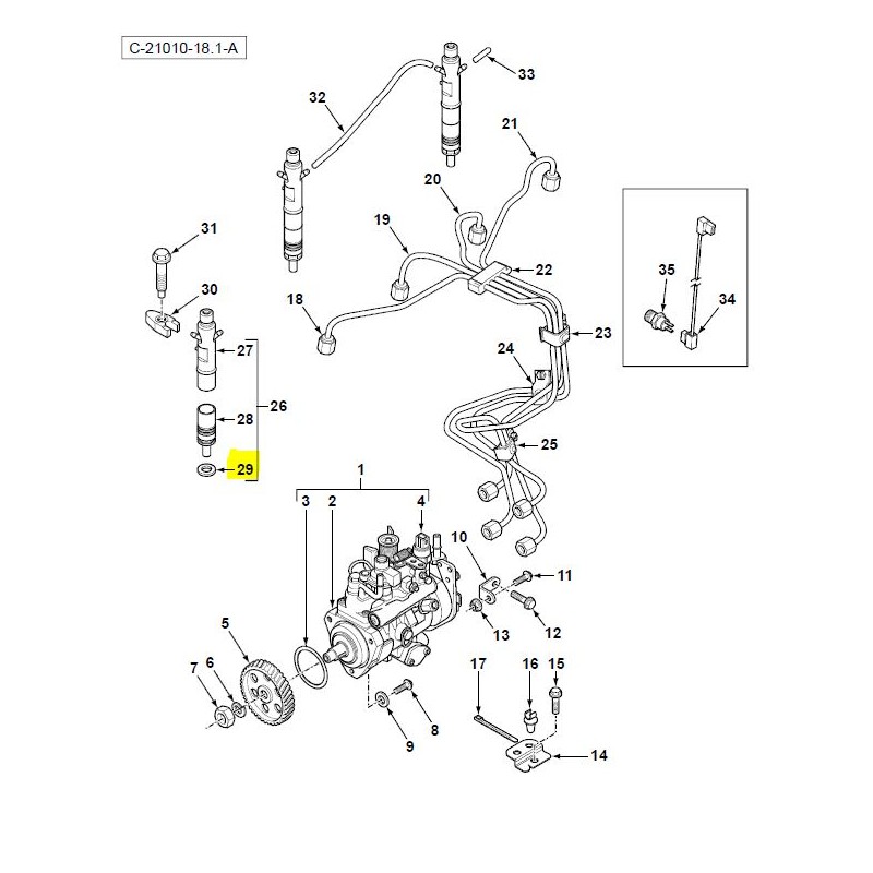 Saiba injector TEREX 820 | Team Utilaje - Comanda Piese Utilaje ...
