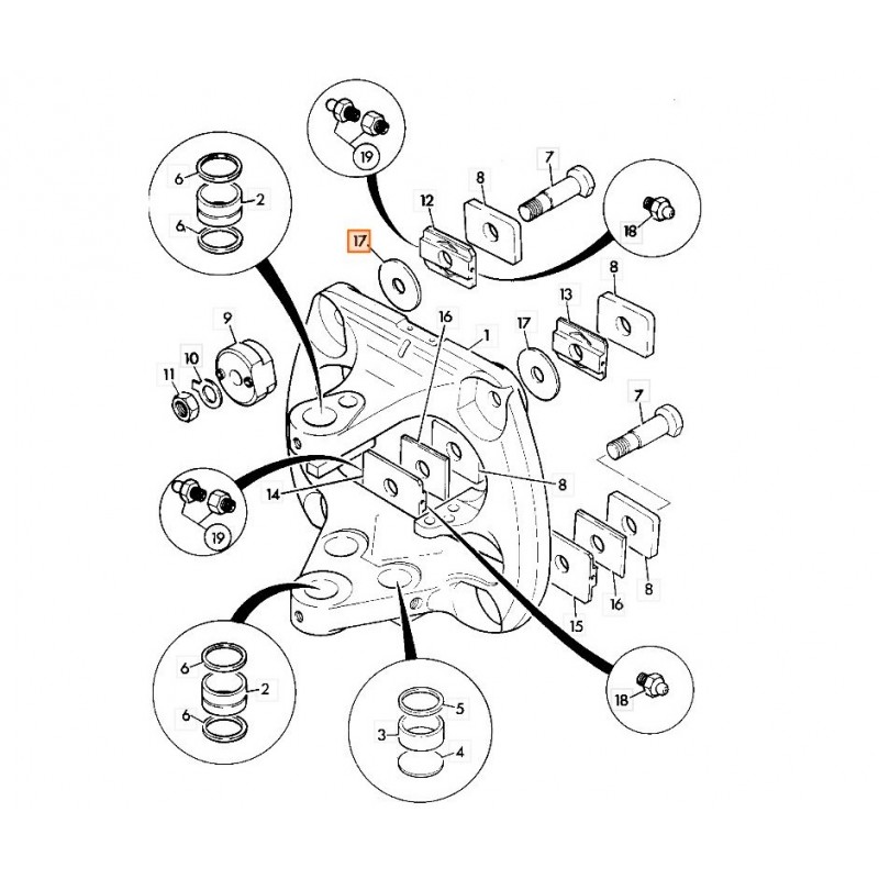 Distantier plastic tampon sanie JCB 3CX | Team Utilaje - Comanda Piese ...