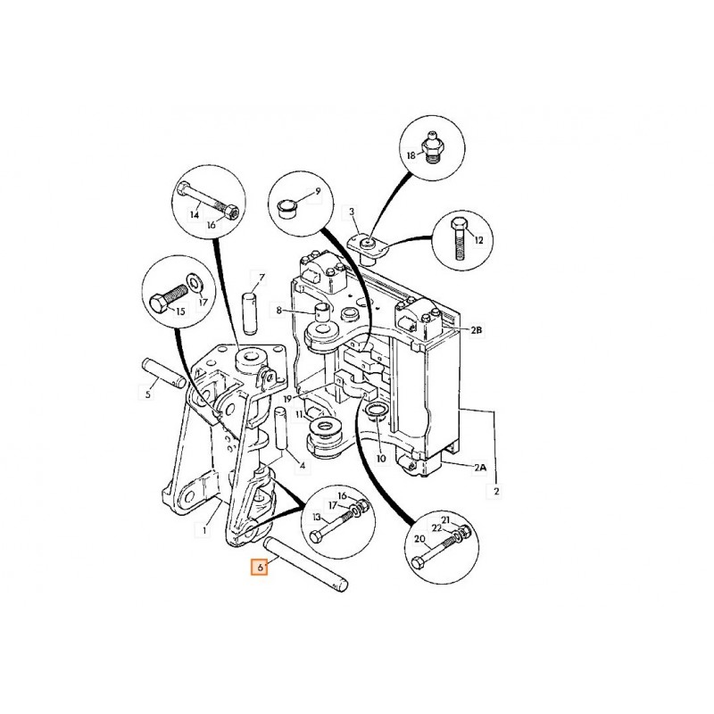 Bolt inferior kingpost JCB 2CX | Team Utilaje - Comanda Piese Utilaje ...